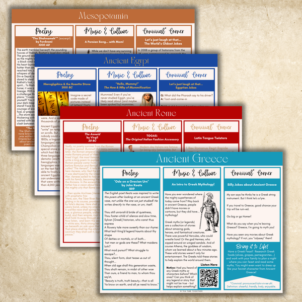 Bundle: Ancient History Tea Time Full Set (9 Units) – Tea Time Together