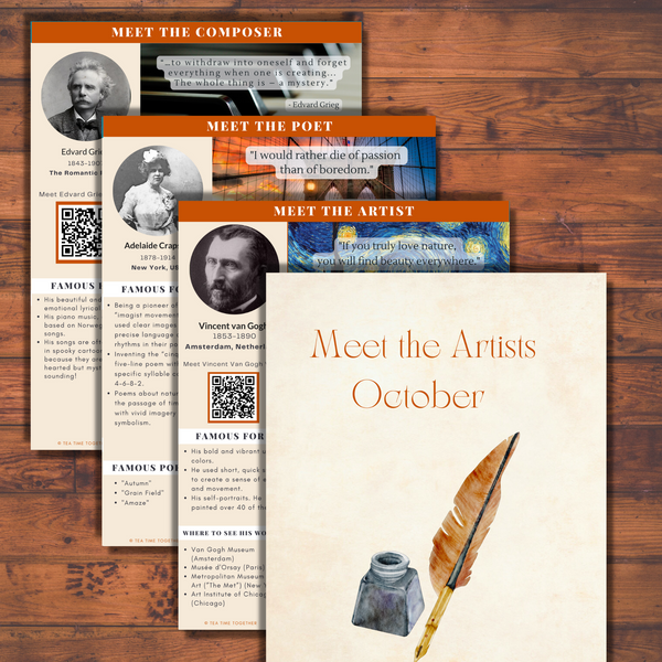 October Tea Time Guides | Art, Poetry & Music Study at Home – Tea Time ...